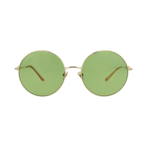 Valentino Garavani Round-frame Metal Sunglasses /green - Gold
