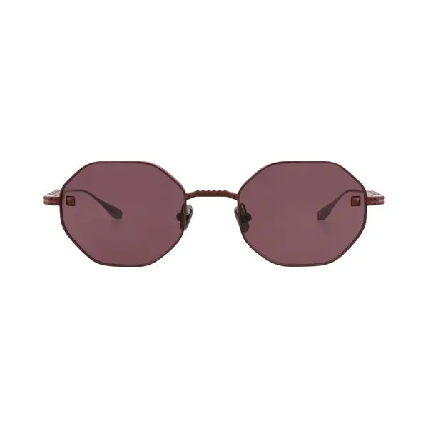 Valentino Garavani Round-frame Metal Sunglasses 'bordeaux - Brown