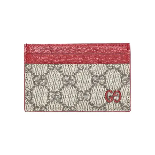 Gucci Monogram Card Holder 'beige/ebony