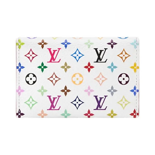 LOUIS VUITTON X Takashi Murakami Slim Card Holder 'multicolor/ Monogram Canvas - White