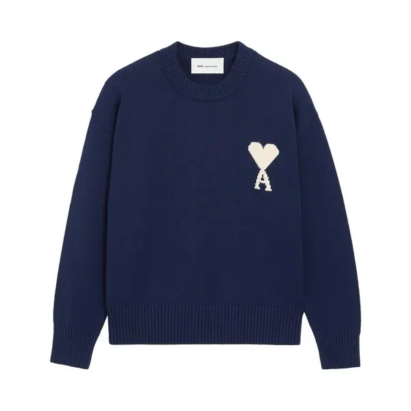 Ami Quota Crewneck Sweater - Black