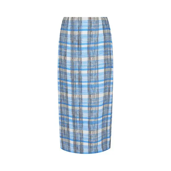 FERRAGAMO Plaid Print Maxi Skirt
