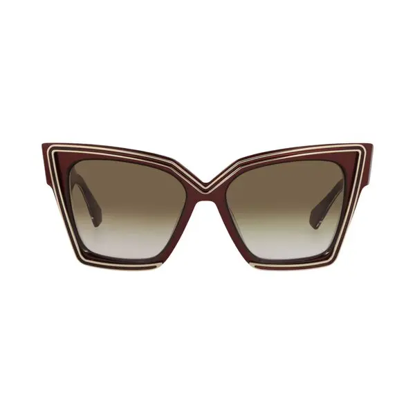 Valentino Garavani Cat Eye-frame Acetate Sunglasses 'bordeaux - Brown