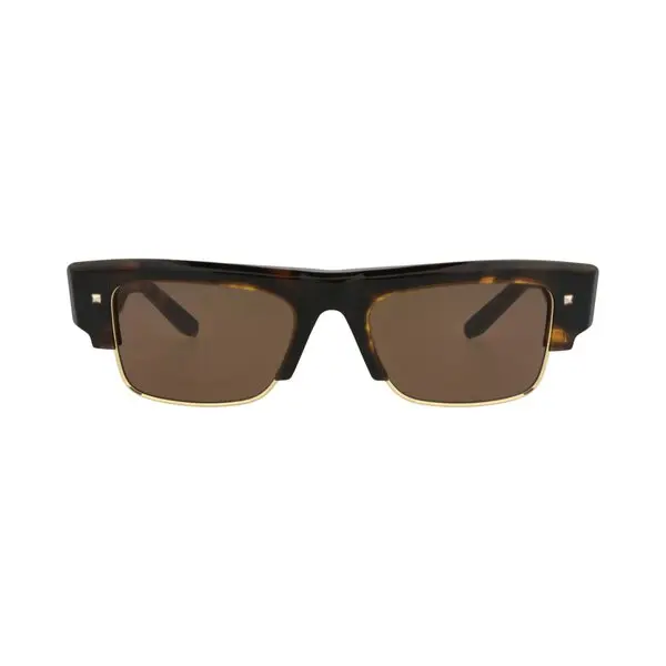 Valentino Garavani Square-frame Acetate/metal Sunglasses 'tortoise - Brown