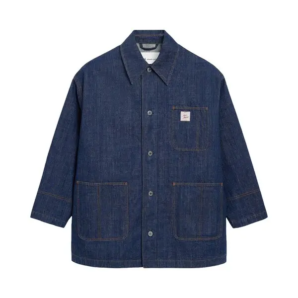 Ami Worker Jacket With Paris Heritage Label - Blue