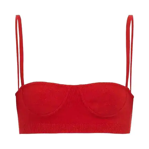 FERRAGAMO Cashmere Blend Bustier - Red