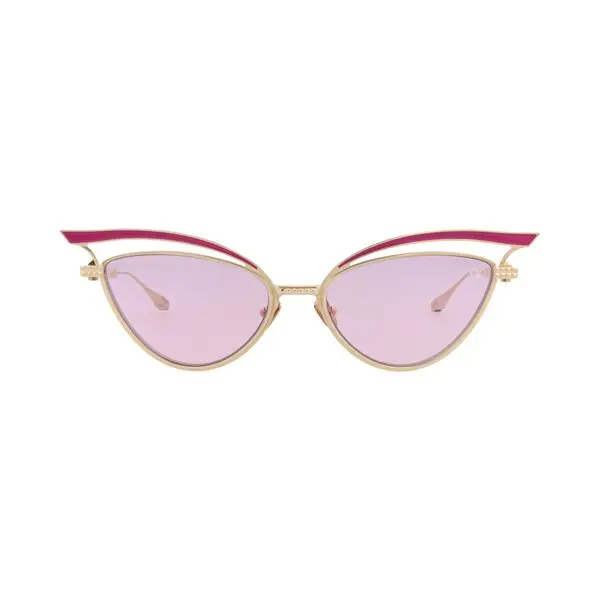 Valentino Garavani Cat Eye-frame Metal Sunglasses /pink - Gold