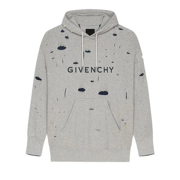 Givenchy Oversized Destroyed Fleece Hoodie