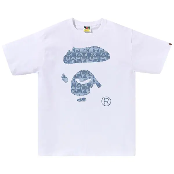 A BATHING APE Lux Sport Ape Face Tee - White