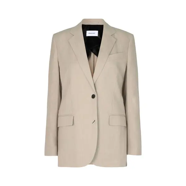 FERRAGAMO Single-breasted Blazer - Cream