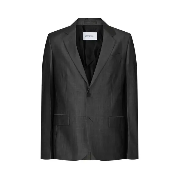 FERRAGAMO Single-breasted Blazer - Black