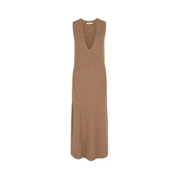 FERRAGAMO Sleeveless Ribbed Knit Dress