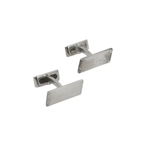 Gucci Sterling Trademark Cufflinks - Silver