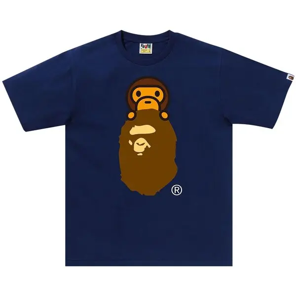 A BATHING APE Milo On Ape Head Tee - Blue