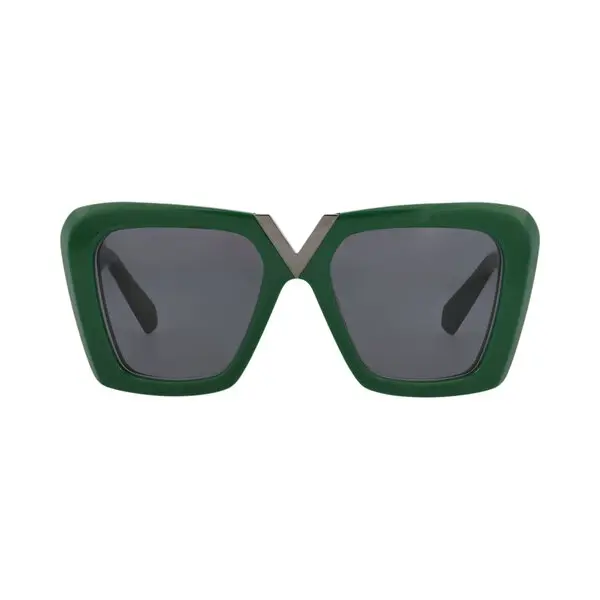 Valentino Garavani Square-frame Acetate Sunglasses /grey - Green