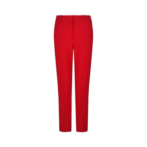 Alexander McQueen Leaf Crepe Cigarette Trousers - Red