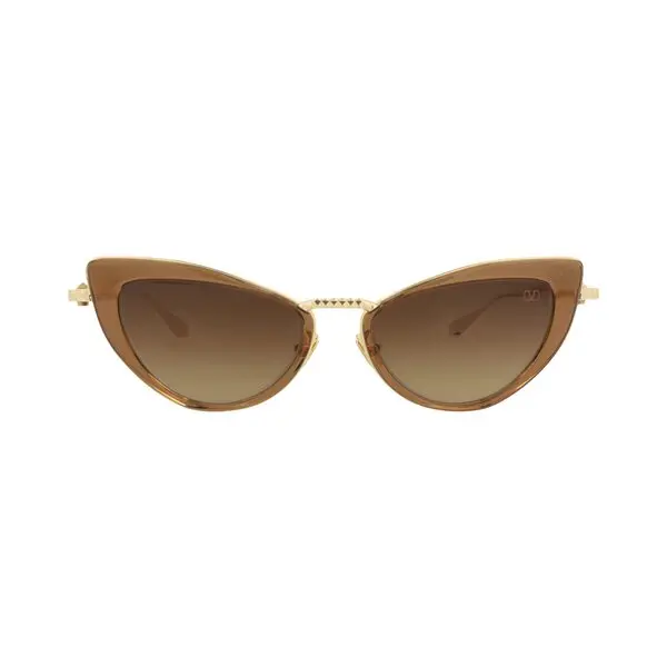 Valentino Garavani Cat Eye-frame Metal Sunglasses 'gold - Brown