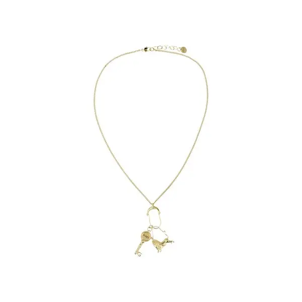 Givenchy Leo Zodiac Pendant Necklace With Key - Gold
