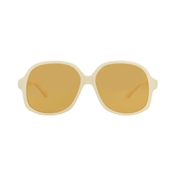 Valentino Garavani Round-frame Metal Sunglasses 'ivory/orange - Cream