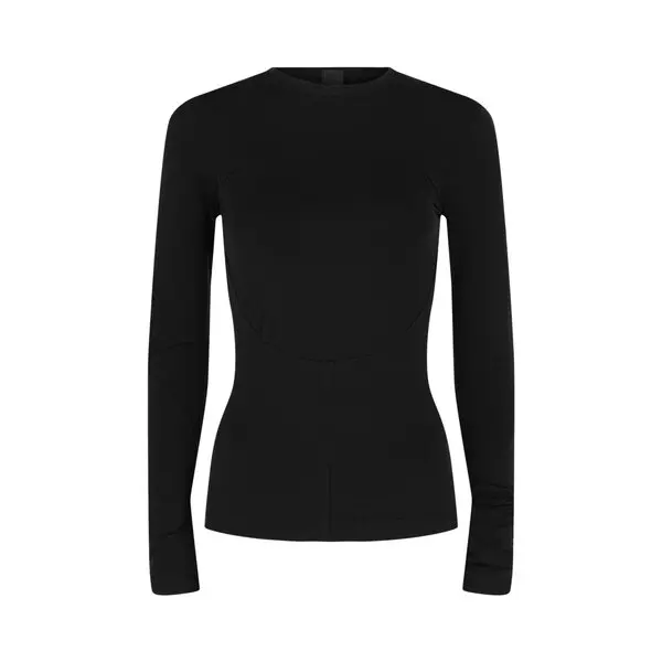 Givenchy Triple Stitched Cut-out Top - Black