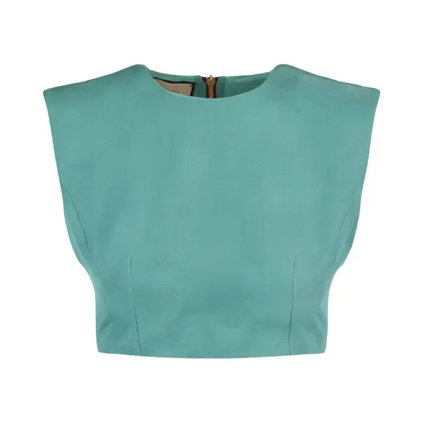 Gucci Cropped Sleeveless Top - Blue