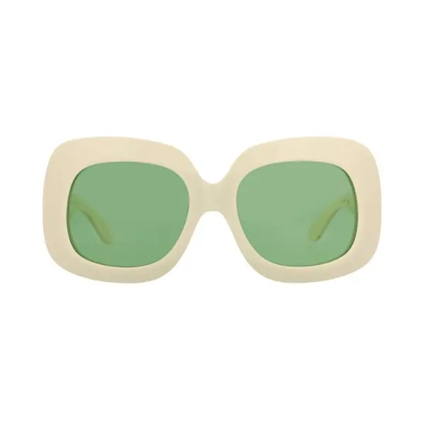Valentino Garavani Square-frame Acetate Sunglasses 'ivory/green - Cream
