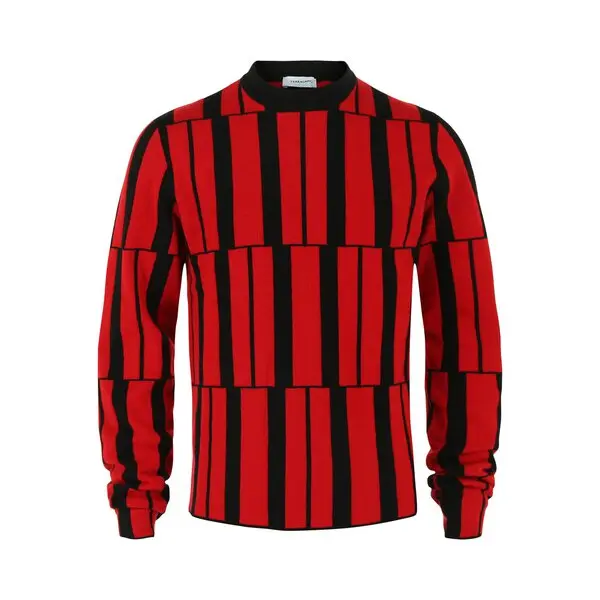 FERRAGAMO Geometric Pattern Cashmere Sweater