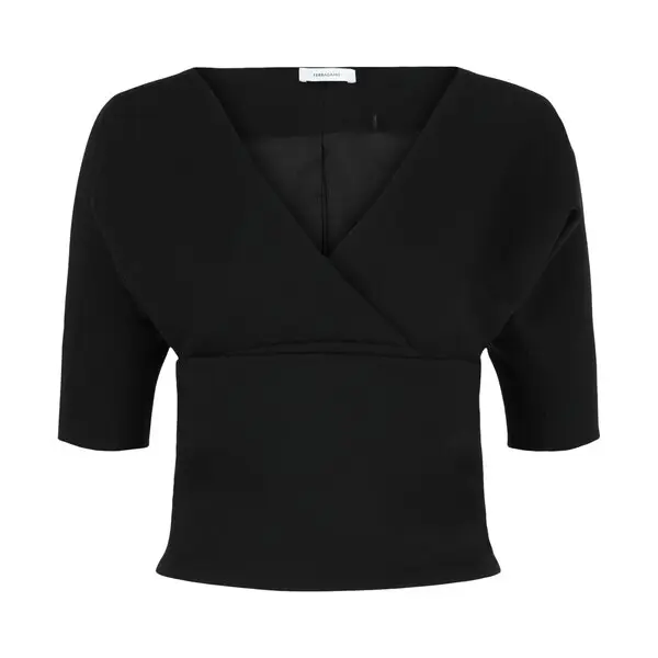 FERRAGAMO Layered Wool-blend Blouse