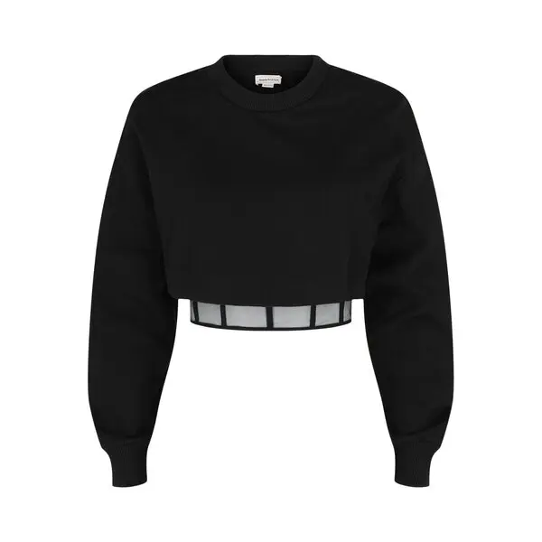 Alexander McQueen Layered Cropped Sweatshirt