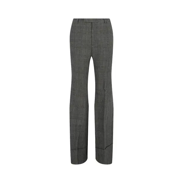Gucci Plaid Flared-leg Trousers