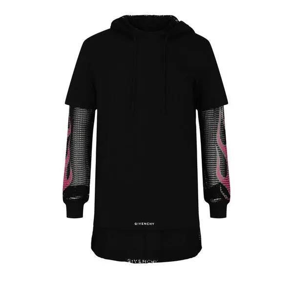 Givenchy Overlapped Hooded T-shirt - Black