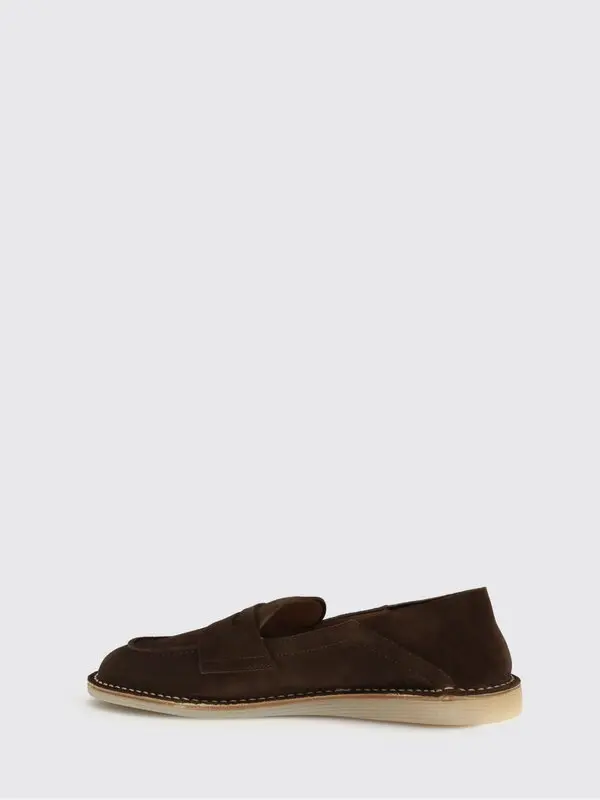 Dolce & Gabbana Suede Loafers With Embossed Logo - Ebony