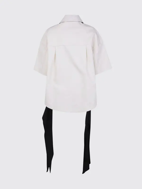 ENTIRE STUDIOS Cotton Shirt With Classic Collar And Asymmetrical Hem