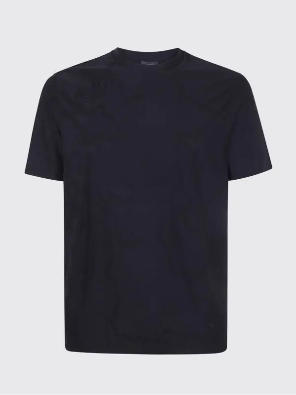 Emporio Armani Crew Neck Cotton And Silk Blend T-shirt