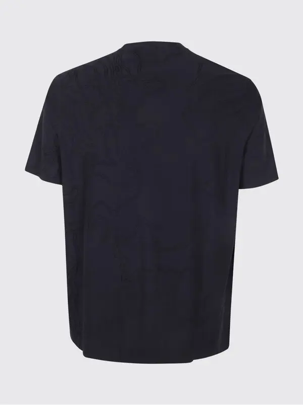 Emporio Armani Crew Neck Cotton And Silk Blend T-shirt