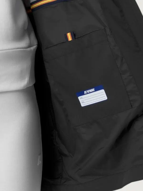 K-WAY Hooded Zip-up Jacket - Black