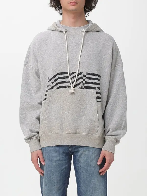 GOLDEN GOOSE Distressed Stripe Print Hoodie