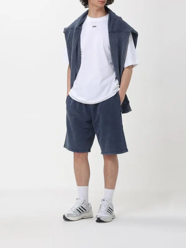 Off-White Cotton Sport Shorts