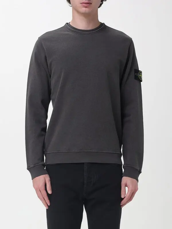 Stone Island Cotton Crew Neck Sweatshirt With Logo Patch - Brown