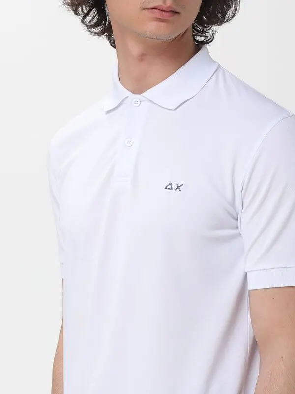 SUN 68 Cotton Logo Polo Shirt - White