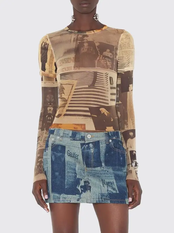 JEAN PAUL GAULTIER Long Sleeve Top - Beige