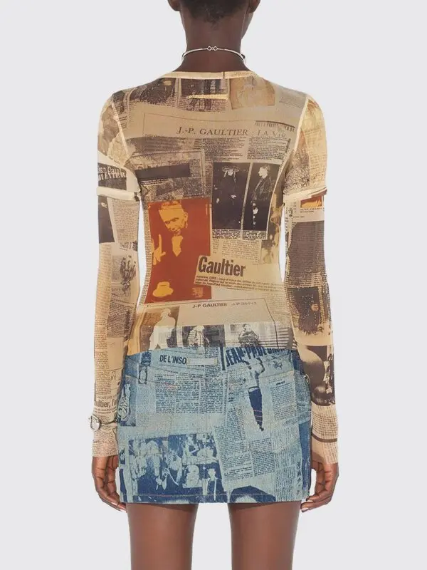 JEAN PAUL GAULTIER Long Sleeve Top - Beige