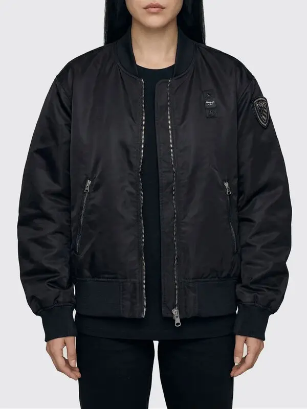 BLAUER. Nylon Bomber Jacket - Black