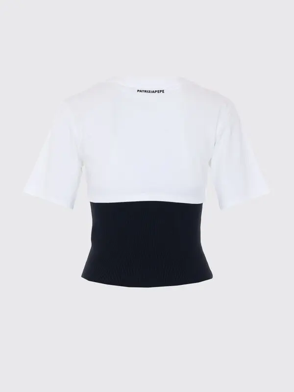 Patrizia Pepe Ribbed Corset T-shirt