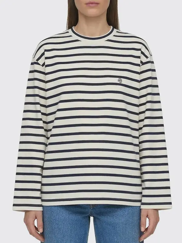 ANINE BING Striped Long Sleeve T-shirt