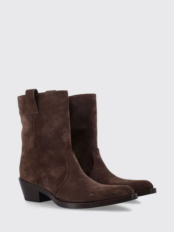 Khaite Clive Suede Ankle Boots - Ebony