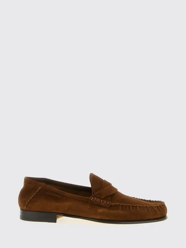 TOM FORD Suede Calfskin Loafers - Brown