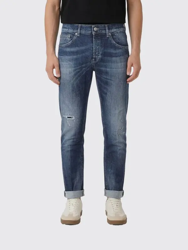 DONDUP Slim Fit Distressed Denim Jeans - Blue