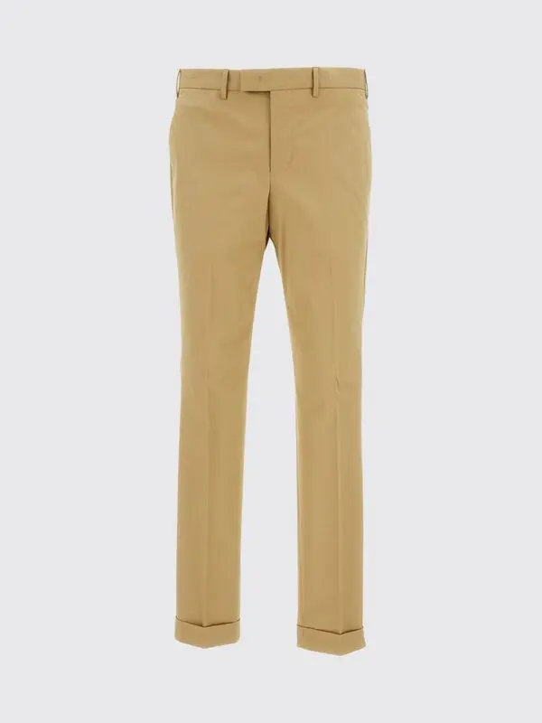 PT TORINO Tailored Trousers With Cuffed Hem - Sand