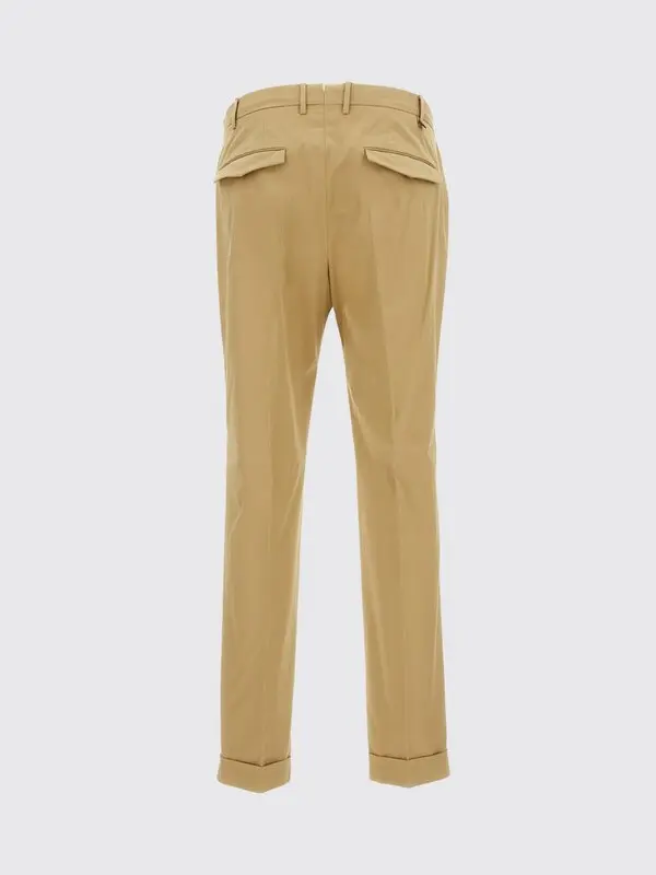 PT TORINO Tailored Trousers With Cuffed Hem - Sand